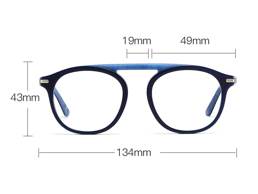 Ocean - Aviator Blue Eyeglasses For Women Men | Lensmart Online