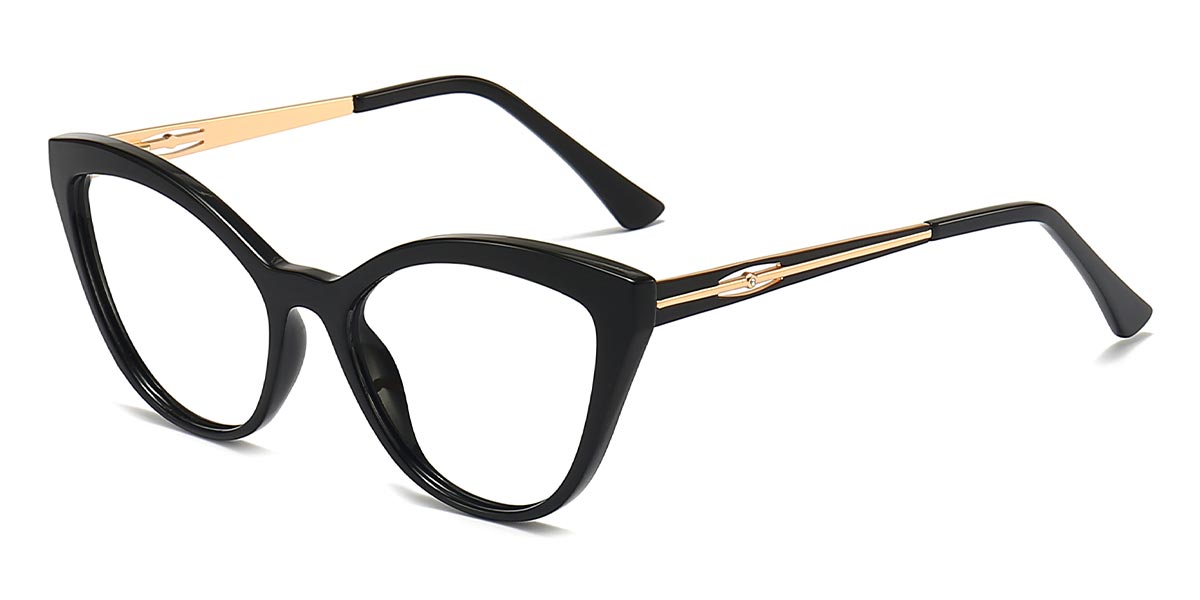 Abir Cat Eye Black Eyeglasses For Women Lensmart Online